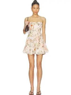 Hemant & Nandita Off-shoulder Mini Dress - Beige