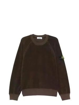 Stone Island Stone Island Terry Cloth Compass Badge Sweater Brown