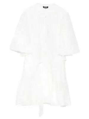CENERE GB Ruffled Mini Dress - White