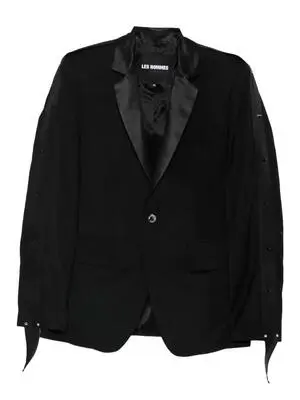 LES HOMMES Single-breated Blazer - Black