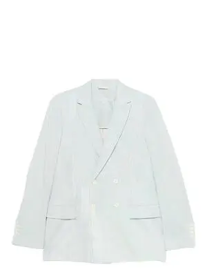 CIRCOLO 1901 Striped Double-breasted Blazer - Blue