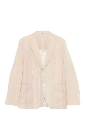CIRCOLO 1901 Striped Single-breasted Blazer - Neutrals
