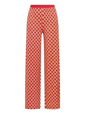 Malìparmi Geometric-print Jersey Trousers - Red