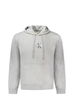 Calvin Klein Logo-Embroidered Drawstring Hoodie Grey