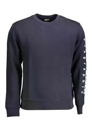 NAPAPIJRI Geographic Logo Print Pullover - Blue