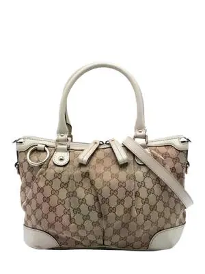 Gucci Gg Canvas Sukey Satchel - Neutrals