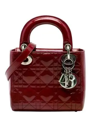 Dior 2014 Mini Cannage Lady Satchel - Red