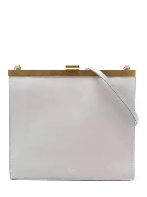 Celine 2017 Mini Leather Clasp Crossbody Bag - Grey