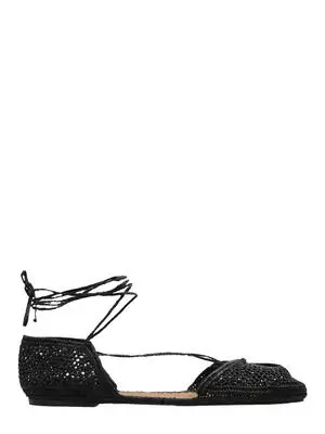 ODISSI Woven Ballet Flats - Black