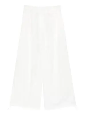 Max Mara Drawstring Wide-leg Trousers - White