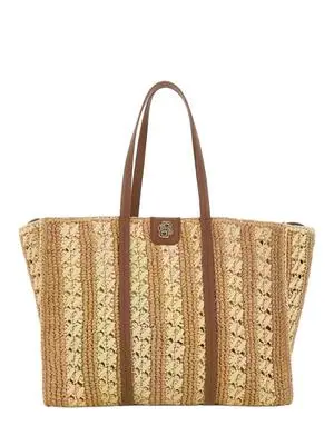 BOSS Woven Straw Tote Bag - Neutrals