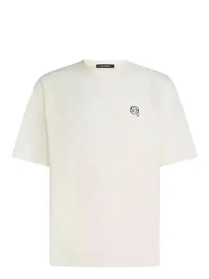 Karl Lagerfeld Logo-embroidery T-shirt - Neutrals