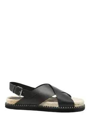 CastaÑer Tiago Crossover-Strap Slingback Sandals Black