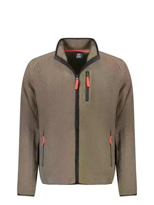 NORWAY 1963 Fleece Mock-neck Zip Sweatshirt - Brown