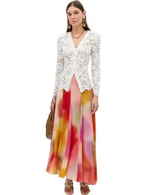 Rixo Billy Jessica Alexandra Georgette Midi Skirt By RIXO Multi