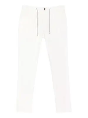 Eleventy Drawstring-Waist Trousers White