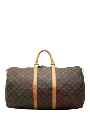 LOUIS VUITTON 1997 Monogram Keepall 55 Travel Bag - Brown