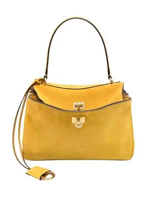 Balenciaga Small Rodeo Suede Tote Yellow