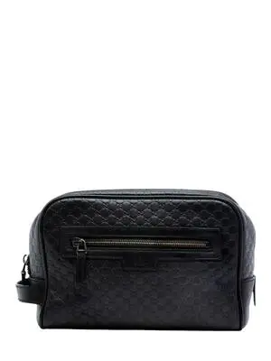 Gucci 2016-2026 Micro Guccissima Clutch Bag - Black