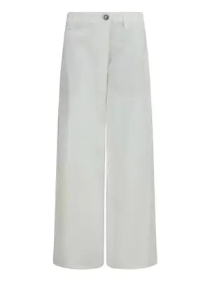 Brunello Cucinelli Cotton Trousers - White