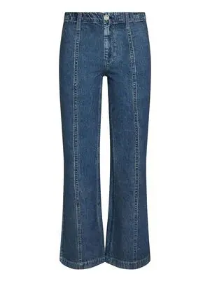 Rag & Bone Miramar Olivia Denimeffect Print Ponte Bootcut Pants - Navy