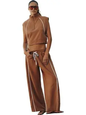 DAILY PRACTICE Zip-up Sweater Top - Rawhide
