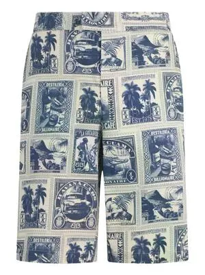 BILLIONAIRE Graphic-print Bermuda Shorts - Neutrals