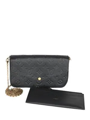 LOUIS VUITTON Louis Vuitton Monogram Empreinte Felicie Pochette Black