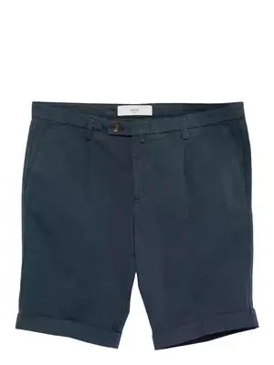 BRIGLIA 1949 Pleated Turned-up Shorts - Blue
