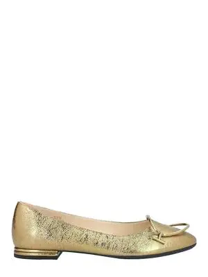 TOD'S Leather Ballet Flats - Gold