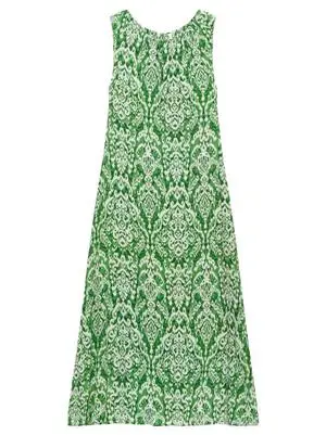 Malìparmi Dreamscape Ikat-print Dress - Green