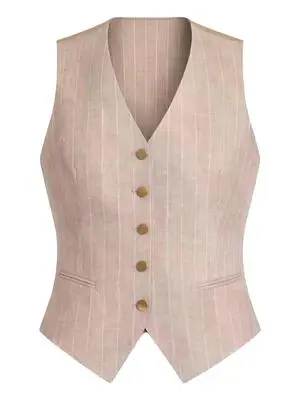 Tagliatore Pinstripe Waistcoat Neutrals