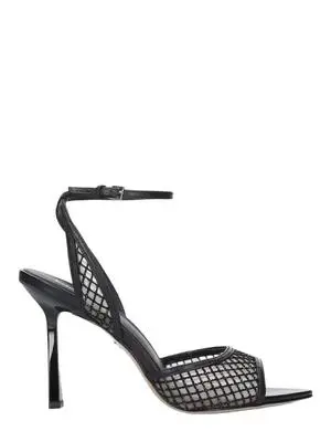 Lola Cruz Ruby Mesh-panel Sandals - Black
