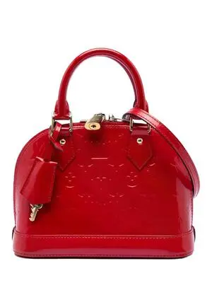 LOUIS VUITTON 2016 Monogram Vernis Alma Bb Satchel - Red