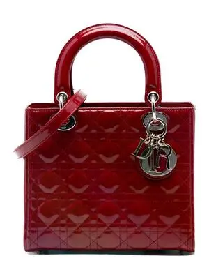 Dior 2014 Medium Lady Dior Satchel Red