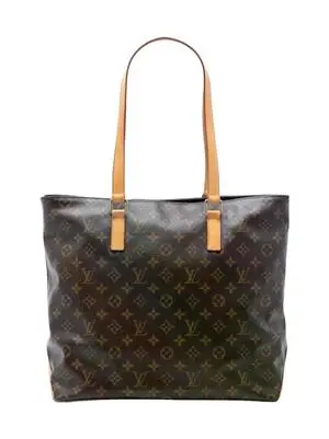 LOUIS VUITTON 2005 Monogram Cabas Mezzo Tote Bag - Brown
