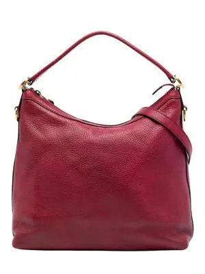 Gucci Small Grained Calfskin Miss Gg Satchel - Red