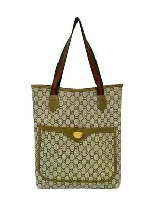 Gucci 20th Century Gg Supreme Plus Web Tote Bag - Neutrals