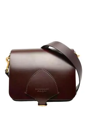 Burberry Leather Bridle Square Crossbody Bag - Red