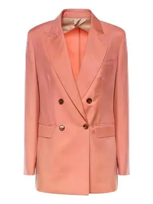 Max Mara Double-breasted Peak-lapel Blazer - Pink