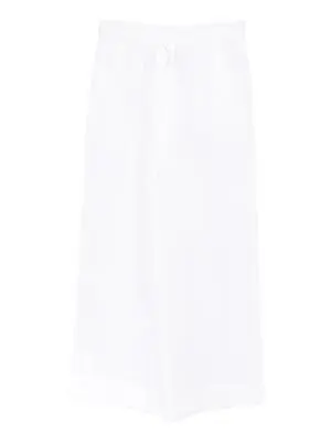 Marella Linen Wide Leg Trousers - White