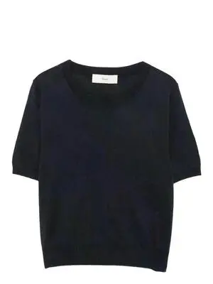 DUNST Short-Sleeve Sweater Blue