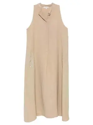 Antonelli Firenze Sequin-embellished Midi Dress - Neutrals