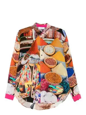 The Artistylist Graphic-print Shirt - Orange