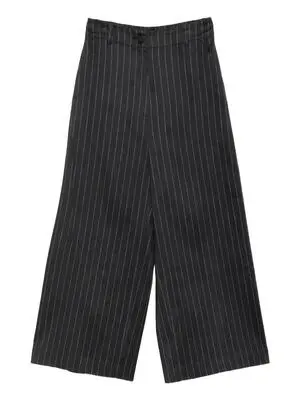 Soh Pinstriped Wide-leg Pants - Blue