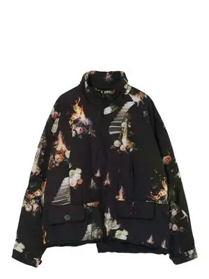 Undercover Graphic-print Asymmetric Jacket - Black