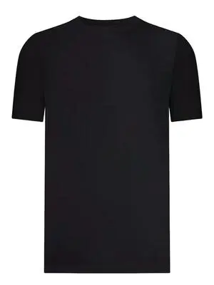 120% Lino Crew-neck T-shirt - Black