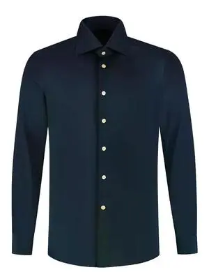 Kiton Spread-collar Button-up Shirt - Blue