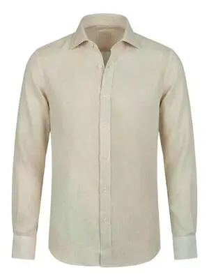 120% Lino Long-sleeve Linen Shirt - Neutrals