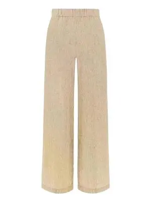 Paul & Shark Linen Palazzo Pants - Neutrals
